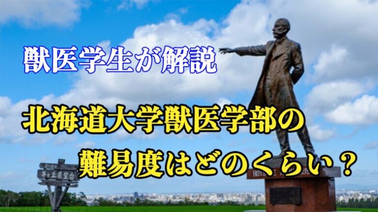 獣医学生が北海道大学獣医学部の難易度と勉強法について解説！ Mva